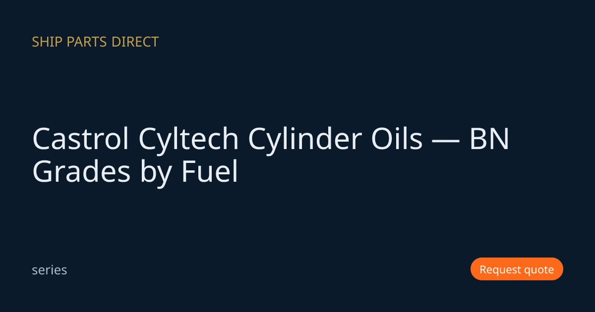 Castrol Cyltech Cylinder Oils — BN Grades by Fuel | Ship Parts Direct